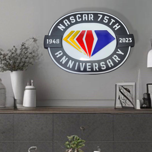 Nascar 75th Anniversary Logo – Premier Metal Art