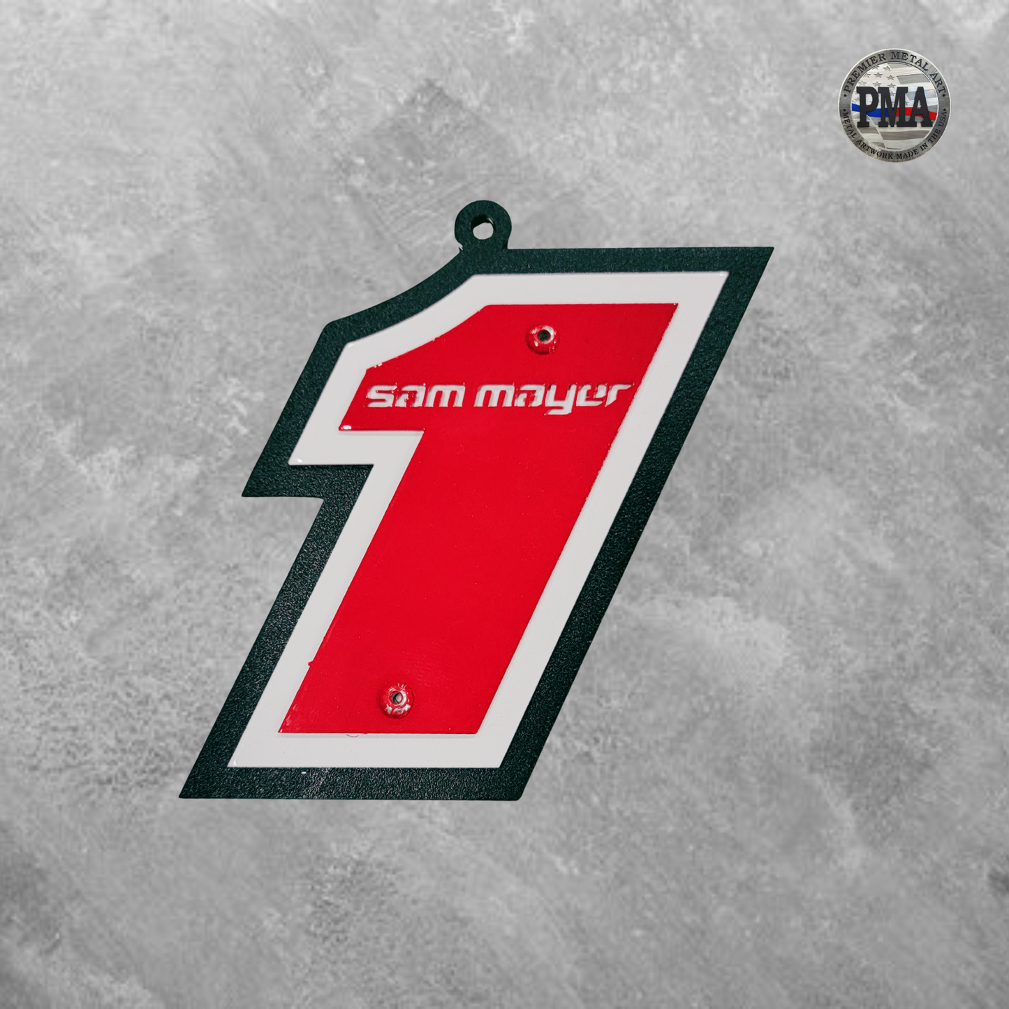 Sam Mayer #1 Magnet/Ornament – Premier Metal Art