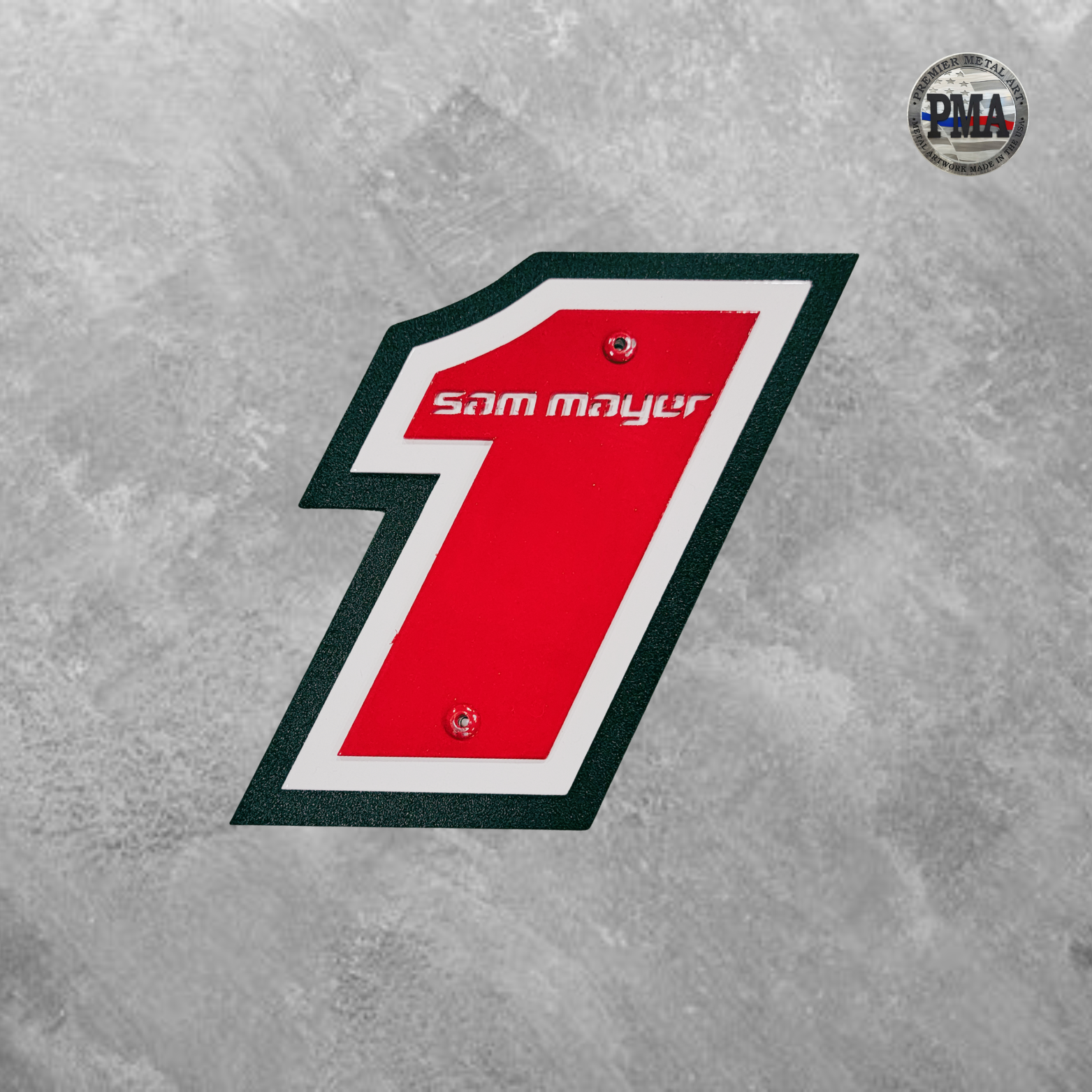 Sam Mayer #1 Magnet/Ornament – Premier Metal Art